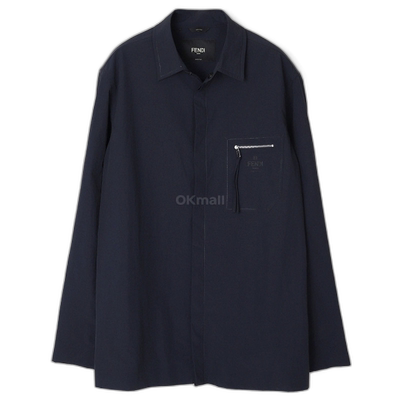 韩国直邮FENDI 芬迪 罗马尼龙衬衫 男士长袖衬衫 FW1236 AMYY F0V