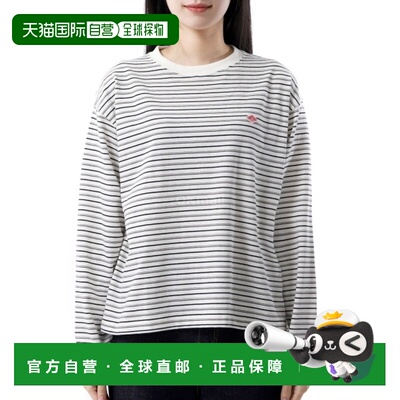 韩国直邮DANTON 条纹长袖 T 恤 (DTC0269-TCB-ECRUXBLACK)