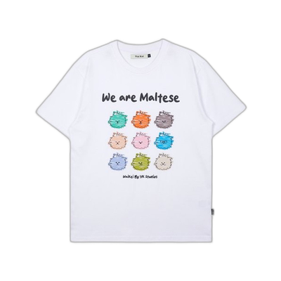 韩国直邮WAIKEI韩国小众设计师狗狗图案时尚日常T恤YK23HSTS18