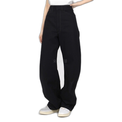 韩国直邮Lemaire 高腰曲线裤 (PA1052 LD1000 999) 直筒裤牛仔裤