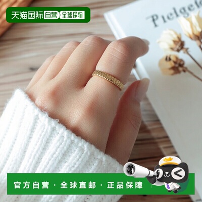 1h可退 日本直邮ebine女士金属过敏防护grosgrain纹理设计不锈钢