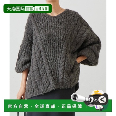 1h可退 日本直邮BEARDSLEY 女装 宽松V领 费瑟纱线 编织毛衣 BEZ1