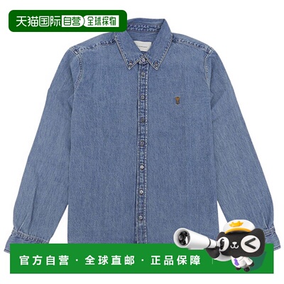 日本直邮AMI PARIS 男士衬衫XL 码纯棉蓝色USH786DE0056BLXL