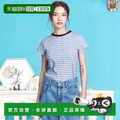 1h可退 日本直邮PUBLIC TOKYO 女士特别款刺绣短袖T恤 165322001