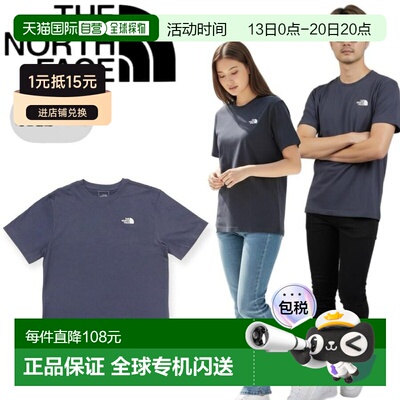 日本直邮The North Face T恤短袖刺绣logo圆领男女士M码EVOLUTION