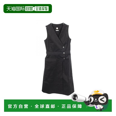 日本直邮中古二奢Hermes爱马仕女A级95新one piece连衣裙棉上衣黑