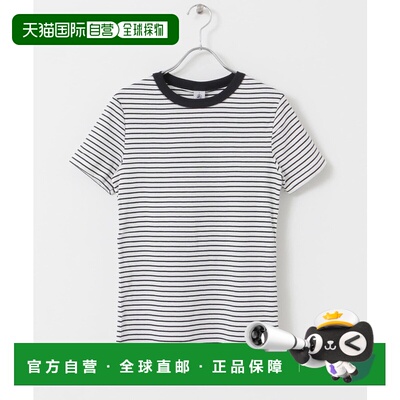 1h可退 日本直邮PETIT BATEAU 女士圆领短袖T恤 DWA5A0B条纹