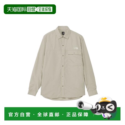 日本直邮北面THE NORTH FACE Nuptse 防晒口袋宽松长袖衬衫 男女