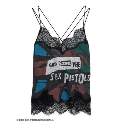 1h可退 日本直邮AMERI女装Sex Pistols联名蕾丝下摆吊带背心 0226