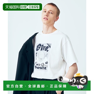 1h可退 日本直邮Chocomoo×ADAM ET ROPE' 男士简约艺术印花T恤 2