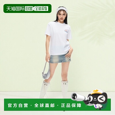 1h可退 日本直邮GRIZZLY 女士春夏季薄款大码背后印花T恤 G25SS14