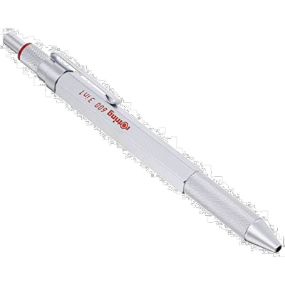 【日本直邮】ROTRING ROTRING 600 3in1 圆珠笔银扭型正规进口