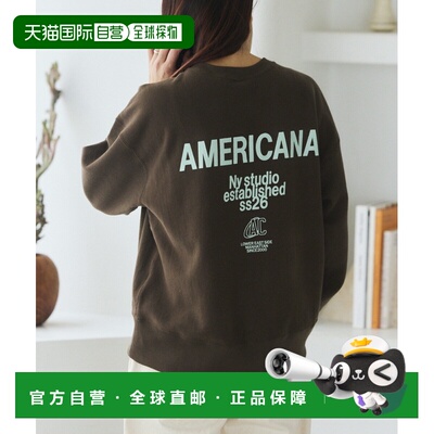 1h可退 日本直邮AMERICANA 女装 联名限定 双面印花 圆领卫衣 342