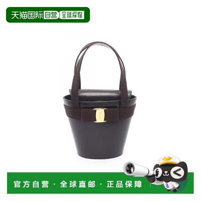 日本直邮中古Ferragamo菲拉格慕女包A级95新Bucket Bag水桶包牛皮