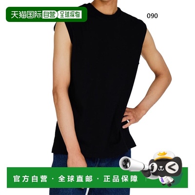 日本直邮Hanes 男式黑色T恤 KURO 无袖T恤背心 无袖休闲装上衣 Ha