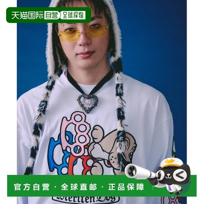 1h可退 日本直邮GALFY狗狗男装长袖T恤 背部大尺寸美式爱心设计 1