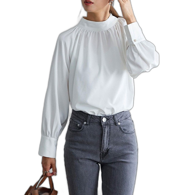 【日本直邮】KOBE LETTUCE 女士 衬衫・泡泡袖长袖衬衫女用通勤