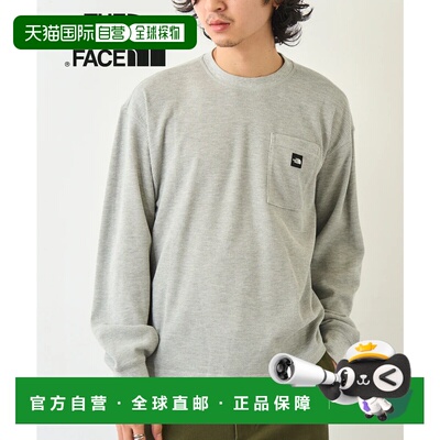 日本直邮THE NORTH FACE 韩国白标华夫格长袖T恤 NT7TR02 灰色
