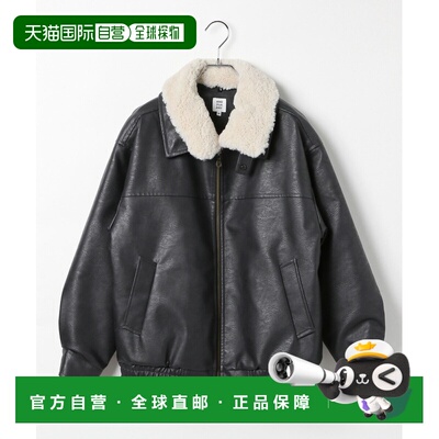 日本直邮GLOBAL WORK 男装 宽松仿皮短外套 AND YUA ANY联名 5767