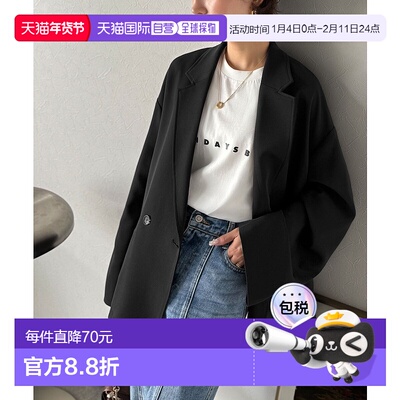 1h可退 日本直邮classicalelf 女士 宽松版型双排扣西服外套 半透