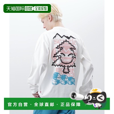 1h可退 日本直邮MANASTASH 男装 环保棉混纺长袖T恤 多色印花设计