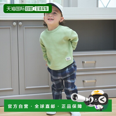 日本直邮Petit Main 弹力格纹裤