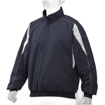 日本直邮MIZUNO 半拉链夹克填充棒球服装中性男女通用 12JE9V3214