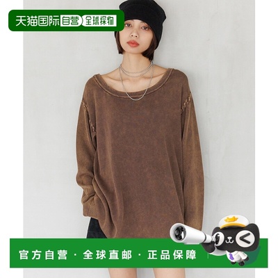 1h可退 日本直邮PAGEBOY 女装 宽松复古染色工艺可单肩两穿短袖上