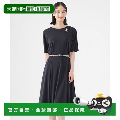 1h可退 日本直邮TRANS WORK 女士接触冷感顺滑感面料A字裙连衣裙