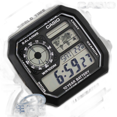 日本直邮卡西欧手表廉价卡西欧海外型号石英男士 AE-1200WHD-1AVC
