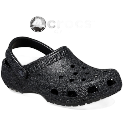 日本直邮 crocs 经典闪光木底鞋闪光 205942-0wh女式凉鞋穆勒鞋