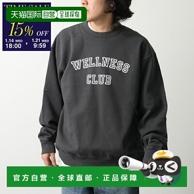 日本直邮SPORTY & RICH 男士圆领抓绒卫衣 CRAW237褪色黑