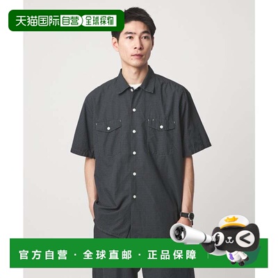 日本直邮SMITHS AMERICAN 衬衫 蓝白格纹 NAVY半袖