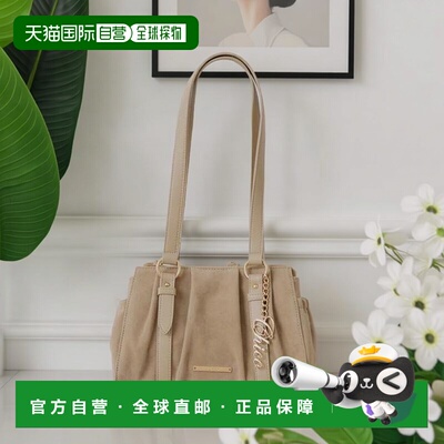 1h可退 日本直邮官方授权 Chico 带吊坠褶皱设计波士顿包斜挎包