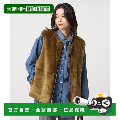 1h可退 日本直邮GLR【Barbour】联名人造皮草灯芯绒双面马甲女