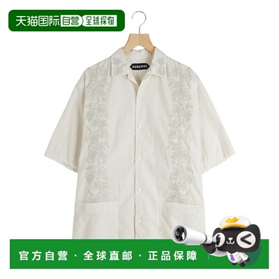1h可退 日本直邮AUBERGE 男士 古巴领棉质半袖衬衫 AU26S20