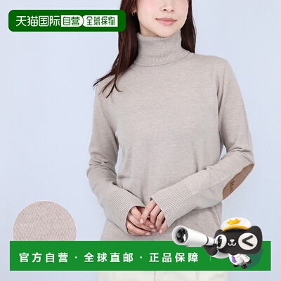 日本直邮S MAX MARA ALLEGRA 女士针织衫 毛衣 高领 套头 肘部补