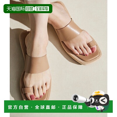 日本直邮Menue 厚底拇指扣带方头凉鞋 ME8623BW01747