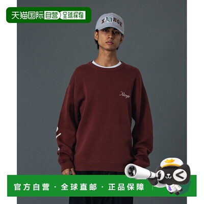 1h可退 日本直邮XLARGE男女同款宽松针织毛衣 半高领原创jacquard