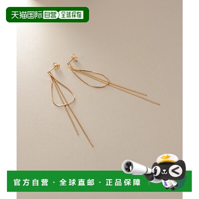 日潮跑腿COCOSHNIK K10 紧凑型丝带流苏耳钉 405-76717耳饰