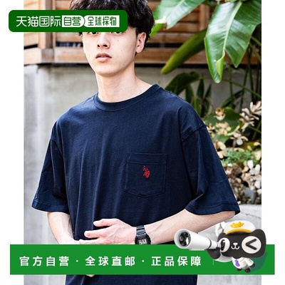 日本直邮U.S. POLO ASSN. 男女款刺绣logo半袖T恤[14701 RK6854EM