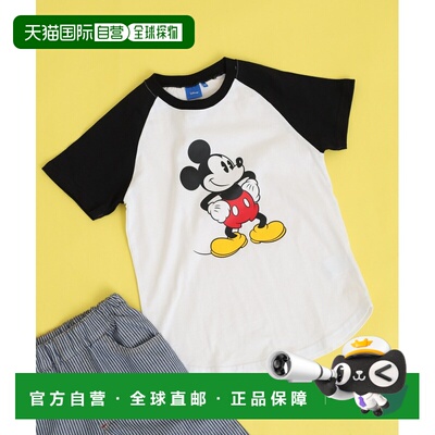 日本直邮MICKEY MOUSE 儿童 半袖拉格兰T恤 全棉柔软款 DIEM2600