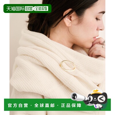 1h可退 日本直邮LE CERCLE par rope' 女士 立体椭圆造型 金属胸