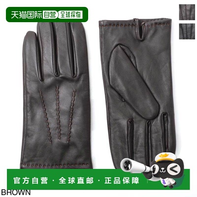 日本直邮Dents 男士 AVIEMORE 羊毛触屏手套 5 号 9202 棕色 兼容