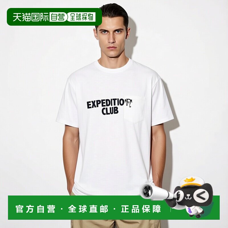 日本直邮NEPENTHES NY × EXPEDITION CLUB 男士 纯棉口袋印花T恤