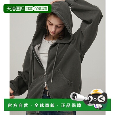 1h可退 日本直邮EMMA CLOTHES 男女款复古风双拉链短款卫衣 EMpa6