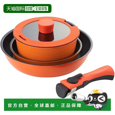 【日本直邮】Bestco 5 件套煎锅 锅具 玻璃盖和手柄套装 适用于电