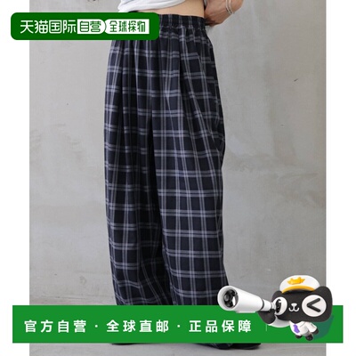 日本直邮COLONY 2139 女装 格纹阔腿裤休闲裤 CWA1062102A0016