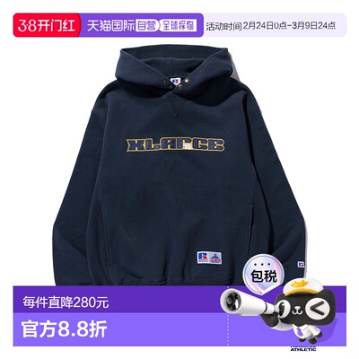 1h可退 日本直邮Russell Athletic男女同款XLARGE联名宽松半拉链
