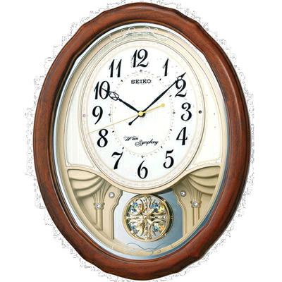 日本直邮SEIKO AM257B 无线电控制挂钟 Wave Symphony AM257B精工